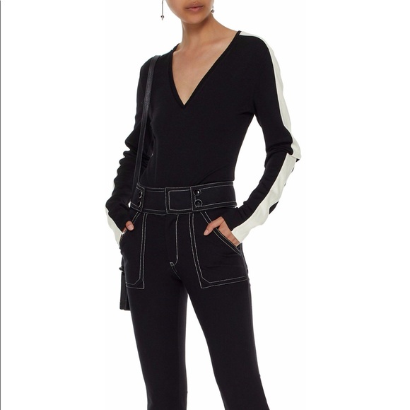 Theory | Tops | New Theory Wool Knit Paneled Body Suit | Poshmark